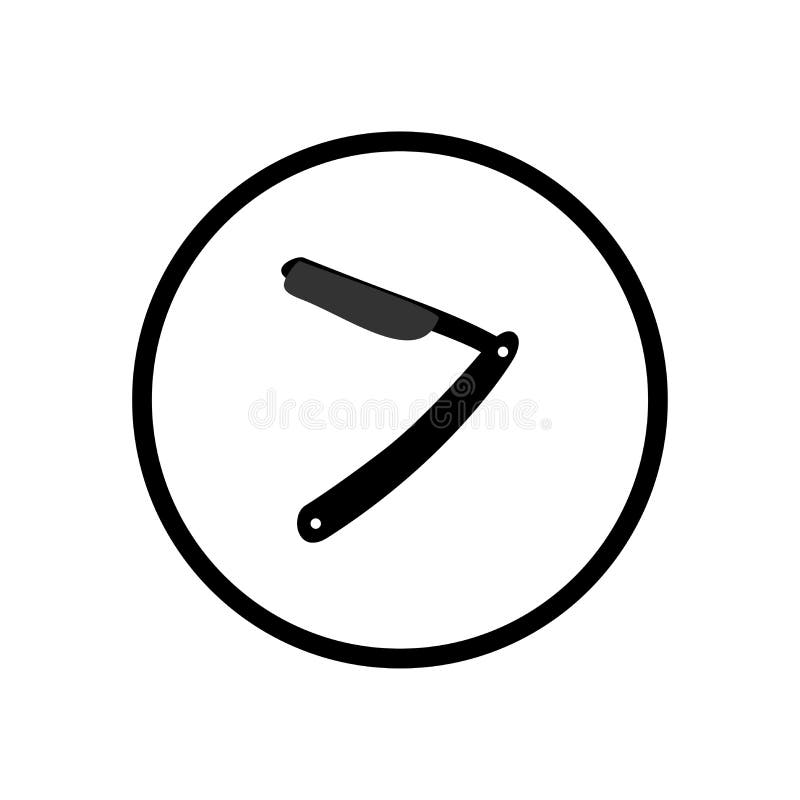 Straight razor icon stock illustration. Illustration of handle - 115483470