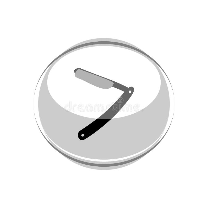 Straight razor icon stock illustration. Illustration of graphic - 115484035