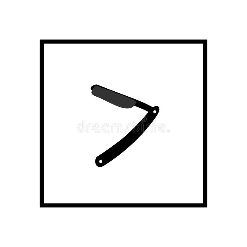 Straight razor icon stock illustration. Illustration of icon - 115483230