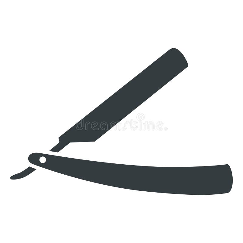 Straight Razor Vector Symbol.Barber Icon. Stock Photo - Illustration of ...
