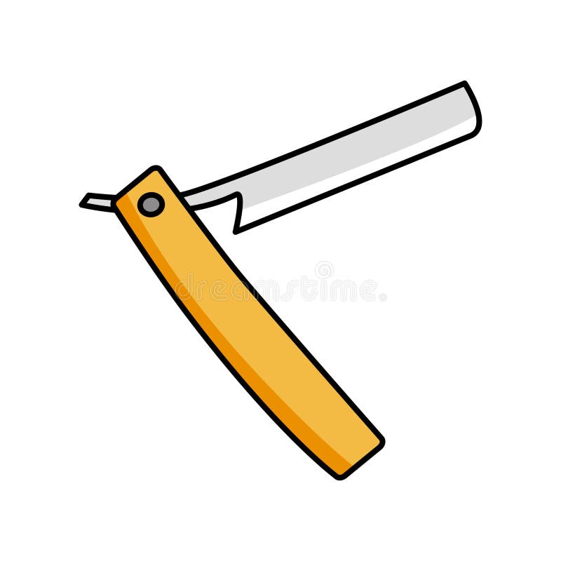 Straight Razor Vector Symbol.Barber Icon. Stock Photo - Illustration of ...