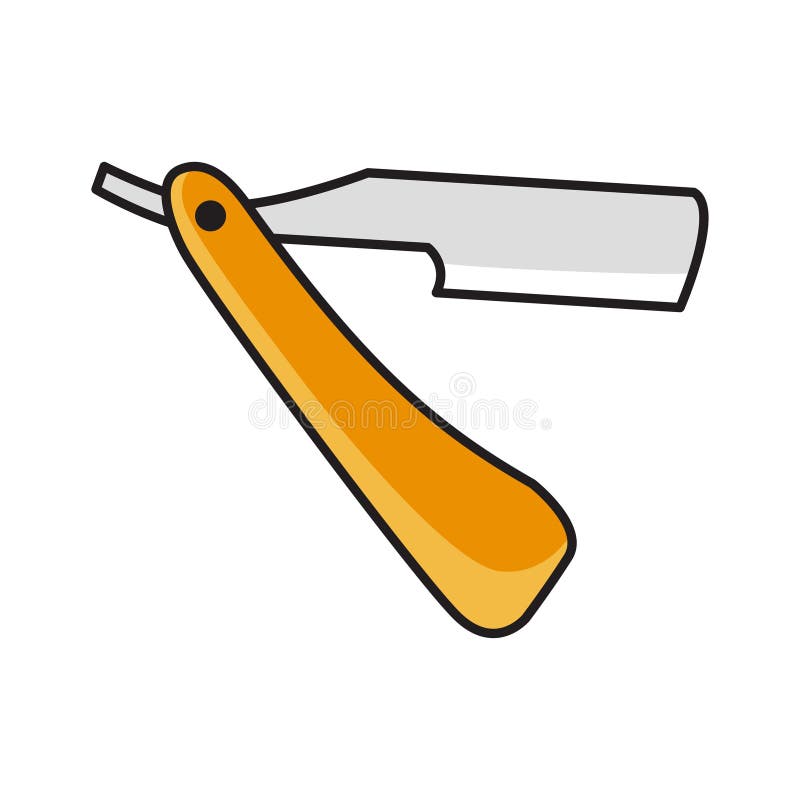 Straight Razor Vector Symbol.Barber Icon. Stock Photo - Illustration of ...