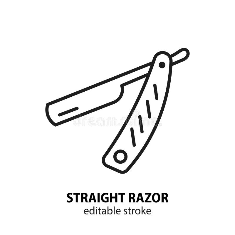 Man and Razor Line and Glyph Icon. Boy Shaving Vector Illustration ...