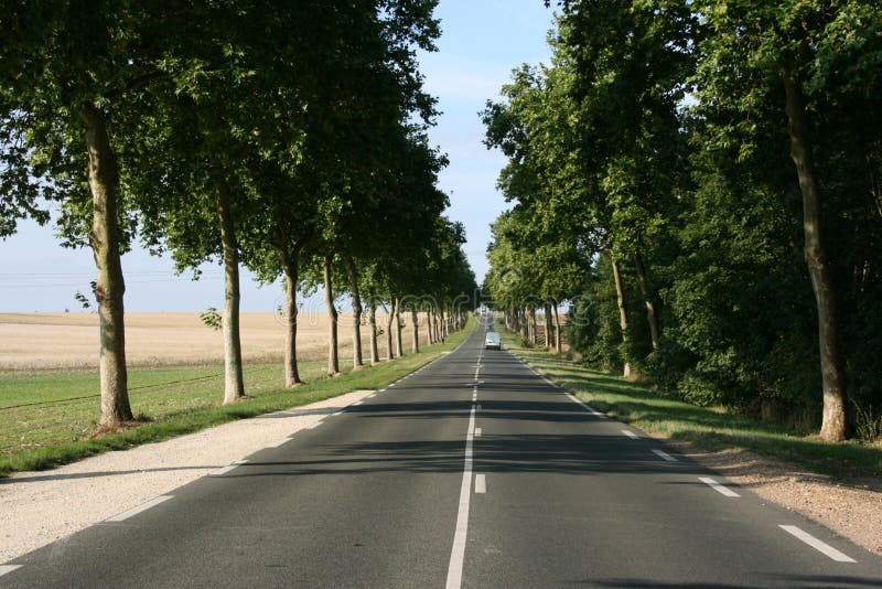 Straight road stock image. Image of lined, route, vanishing - 7312753