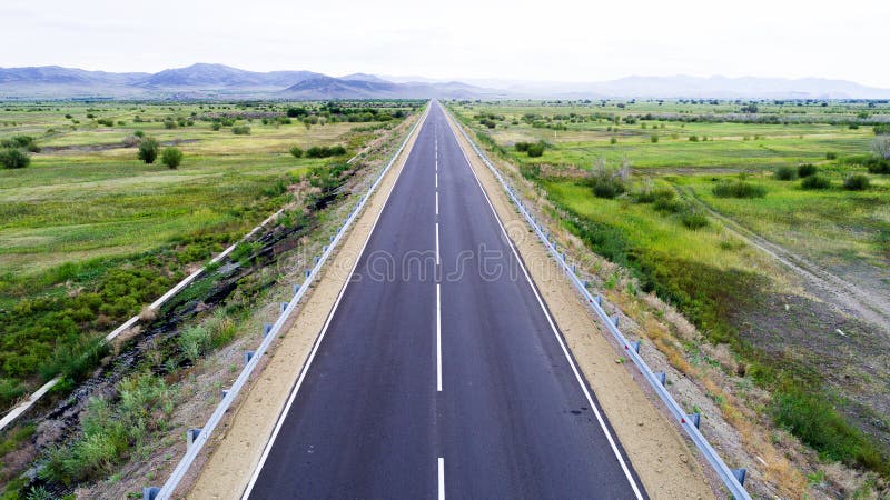 Straight road from above stock photo. Image of nature - 98170764