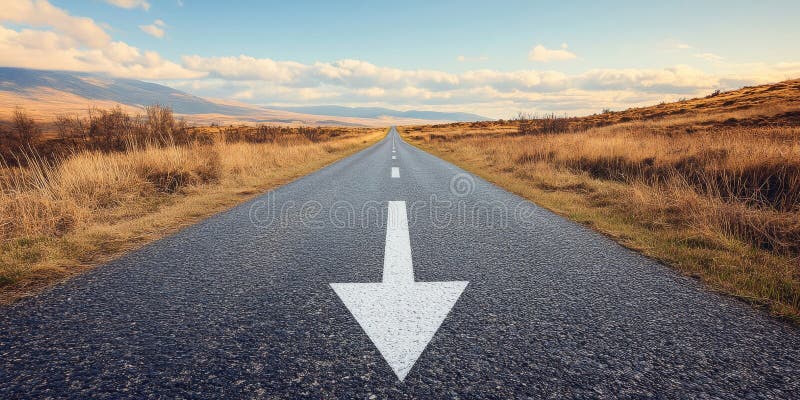 The Straight Road Ahead a Powerful Symbol Representing Progress and ...