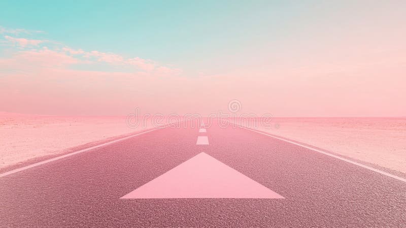 A Straight Road with an Arrow on it, Symbolizing Goal Setting and ...
