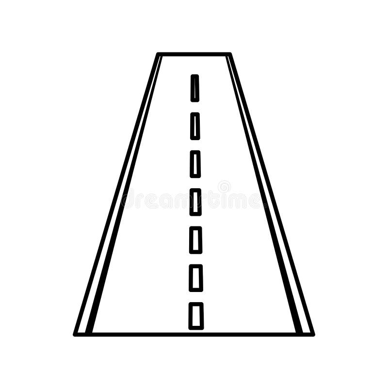 Straight Road Isolated Icon Stock Vector - Illustration of icon, sign ...