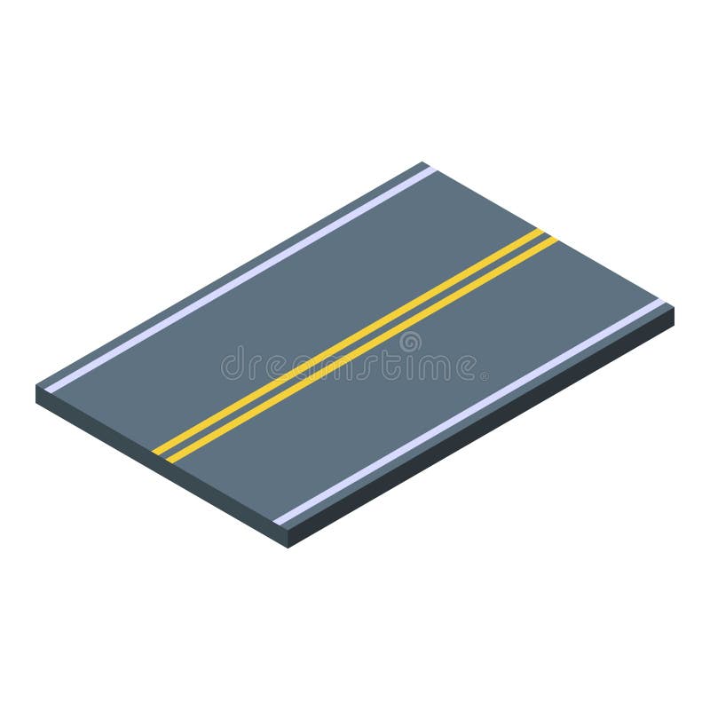 Straight Road Marking Dividing Line Isometric View Stock Illustration ...