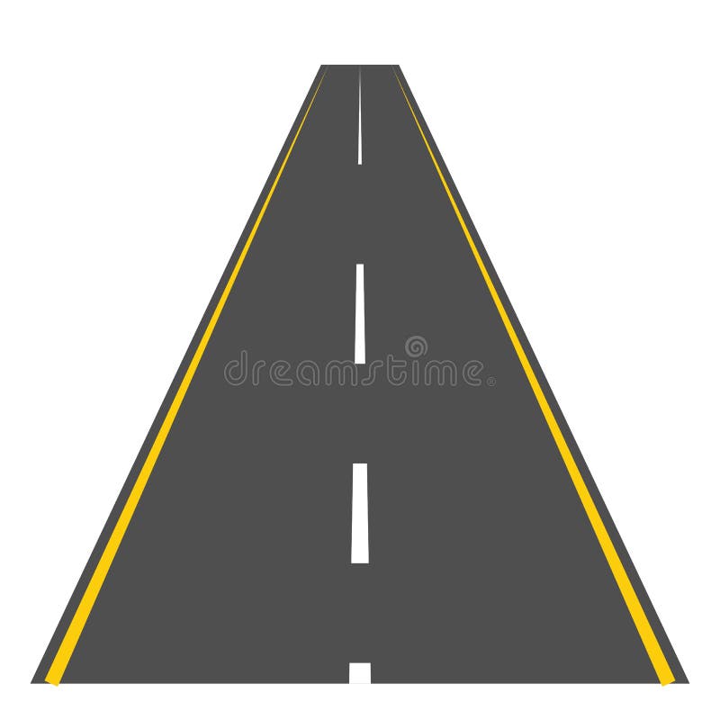 Straight Road Marking Vector Illustration Stock Vector - Illustration ...