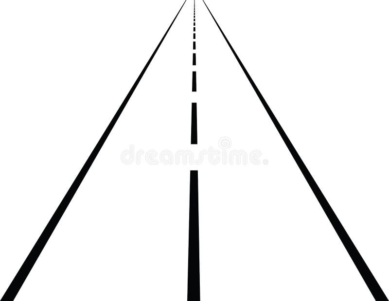 A Straight Road with Perspective. Stock Vector - Illustration of ...