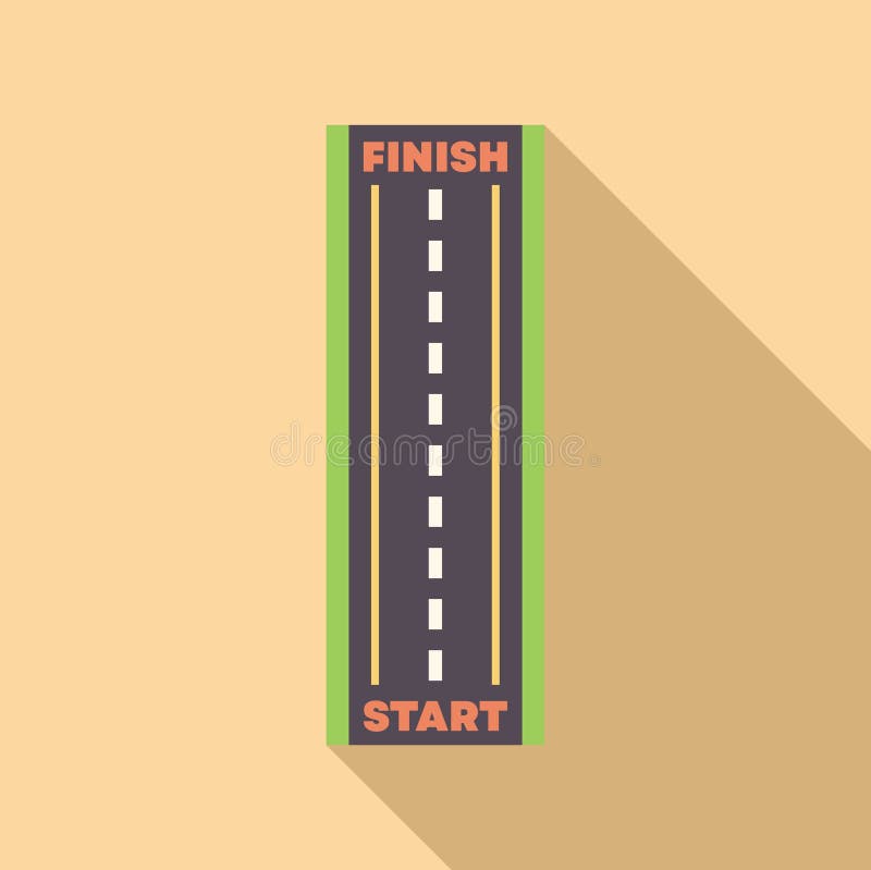 Straight Road Showing Start and Finish Line for Business Beginning ...