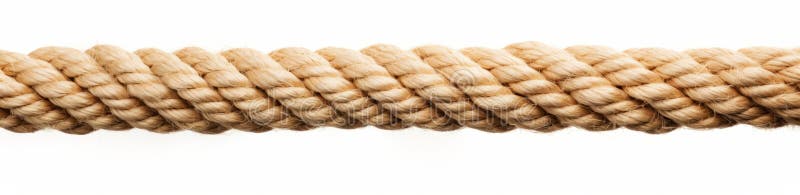 Straight Rope Isolated on White Background Stock Photo - Image of ...
