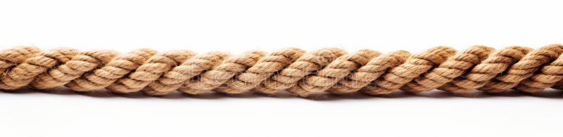 Straight Rope Isolated on White Background Stock Image - Image of ...