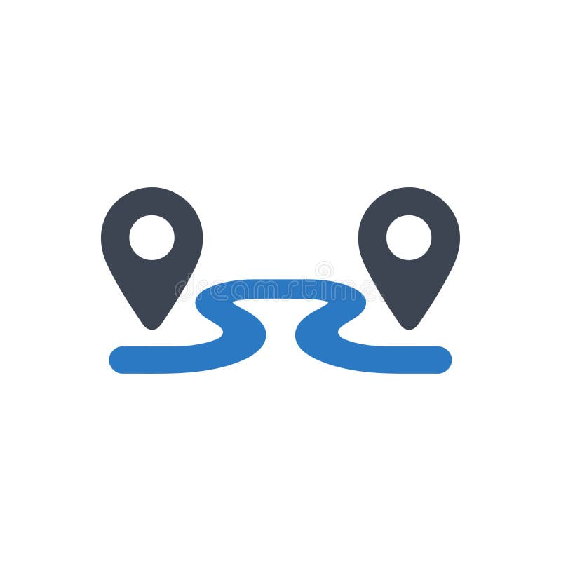 Straight Route Icon stock vector. Illustration of navigation - 361702437