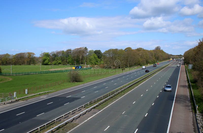 Straight Section M6 Motorway in Contryside Editorial Image - Image of ...