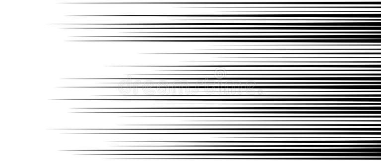 Straight Speed Lines Repeating Pattern. Black and White Horizontal ...