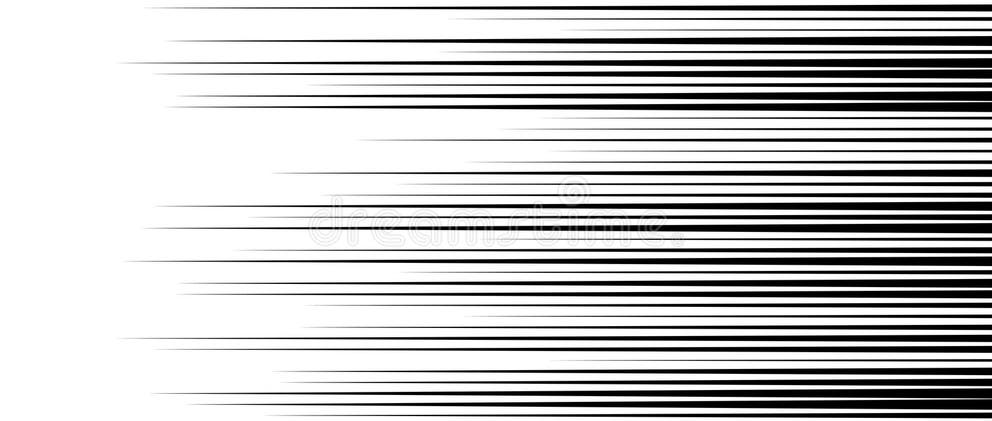 Straight Speed Lines Repeating Pattern. Black and White Horizontal ...