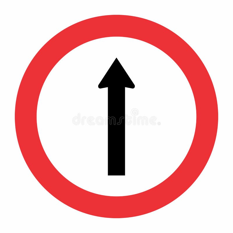 Go straight traffic sign stock illustration. Illustration of transport ...