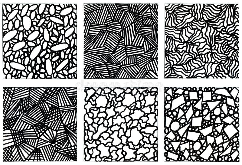 Straight and Wavy Lines, Geometric Shapes Create Mesh Patterns on a ...