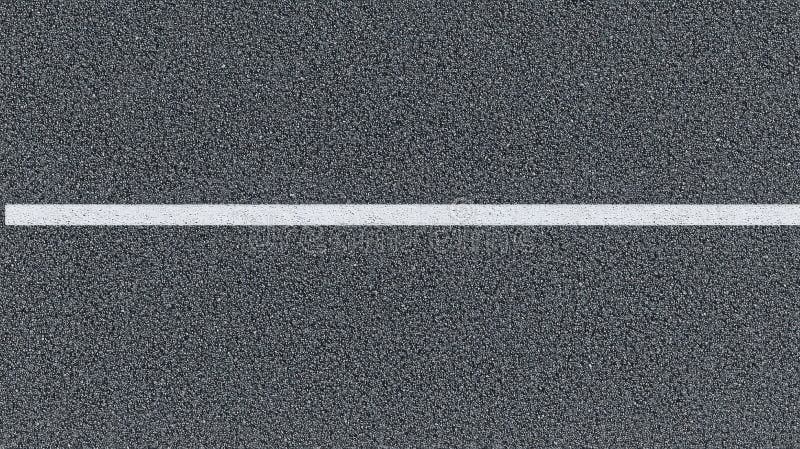 Straight White Line on Asphalt Road Surface Captured in Overhead View ...