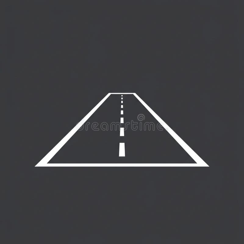 Straight White Road Lines on a Dark Gray Background Create a Simple ...