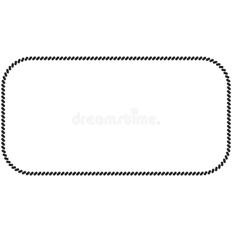 Straight Yarn or Rope Rounded Rectangle As Border of Frame in Marine ...
