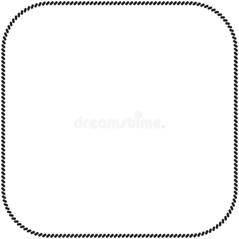 Straight Yarn or Rope Rounded Rectangle As Border of Frame in Marine ...