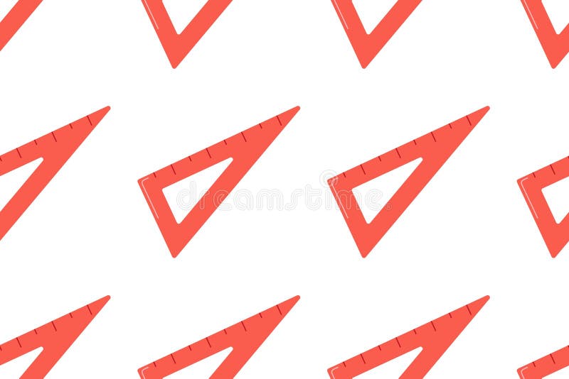 Straightedge Symbol. Ruler Icon Seamless Pattern on White Background ...