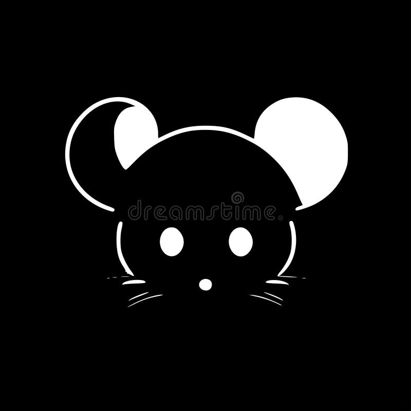 Mouse - Minimalist and Flat Logo - Vector Illustration Stock Vector ...