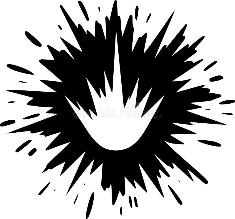 Explosion - Minimalist and Flat Logo - Vector Illustration Stock Vector ...