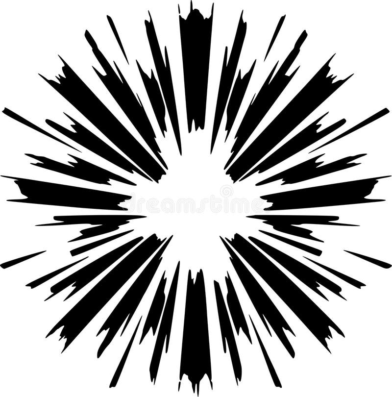 Explosion - Black and White Vector Illustration Stock Vector ...