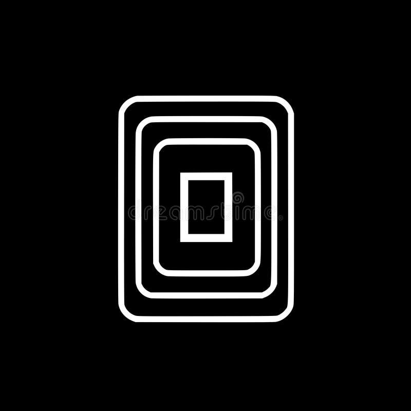 Rectangle - Black and White Isolated Icon - Vector Illustration Stock ...