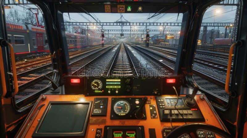 Interior View of a Train Cabin Stock Image - Image of steel, interior ...