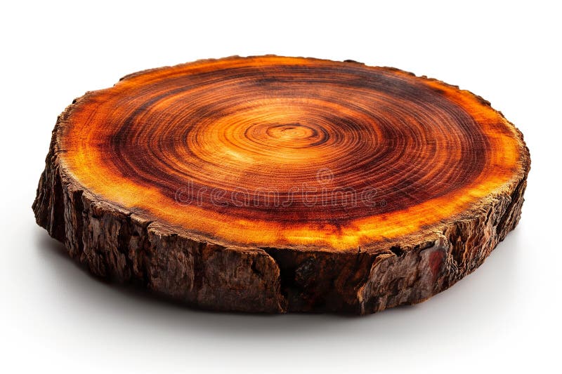 A Straightforward View of a Slice of an Elm Wood Piece that Has Been ...