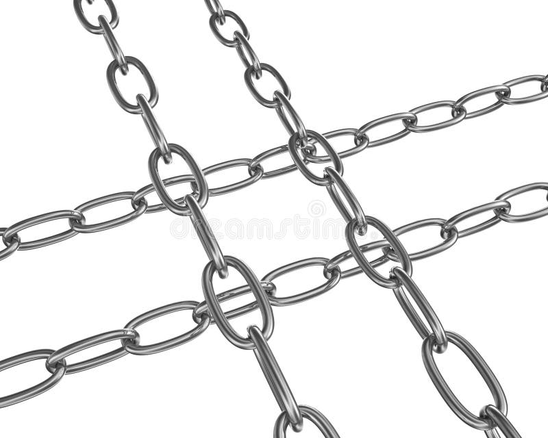 Strained Chains from Metal. Security and Power Concept Stock Image ...
