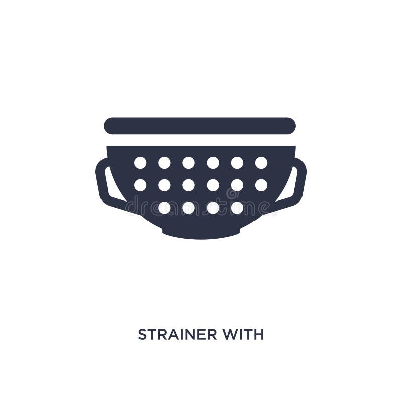 Strainer with Handle Icon in Trendy Design Style. Strainer with Handle ...