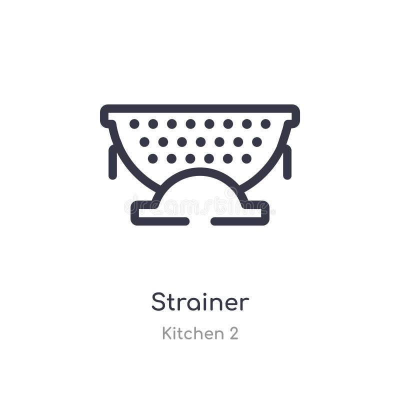 Strainer Icon Vector From Cooking Collection. Thin Line Strainer ...