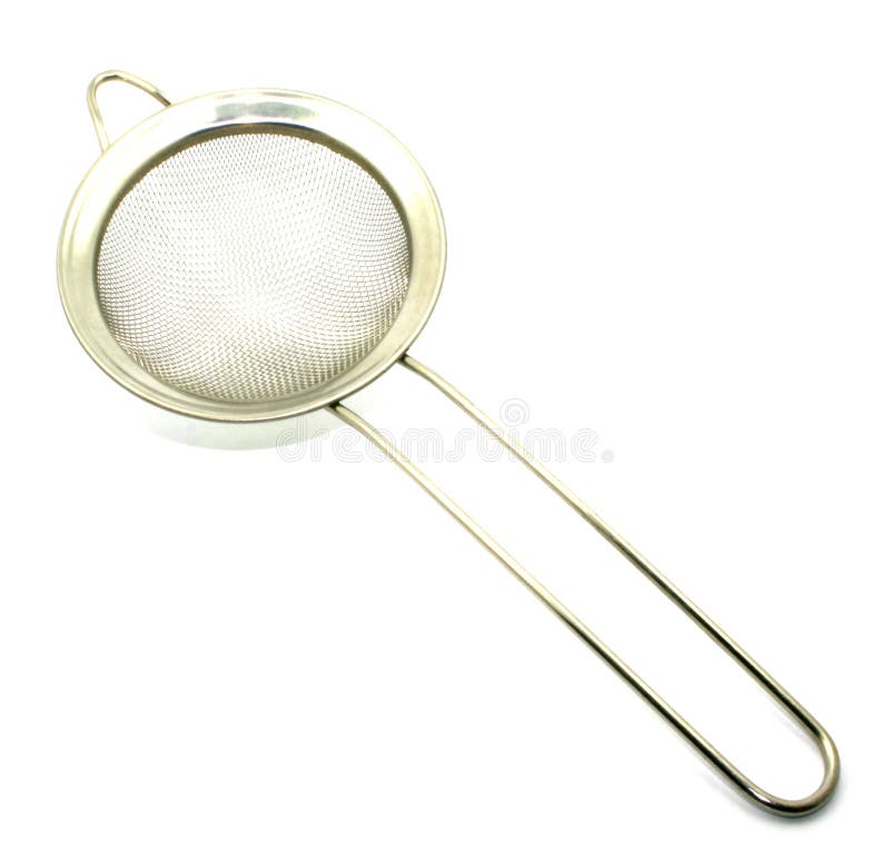 Strainer on White Background Stock Photo - Image of perforated, meshes ...