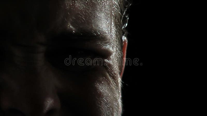 Straining Face. Sweating. Closeup. Stock Video - Video of determination ...