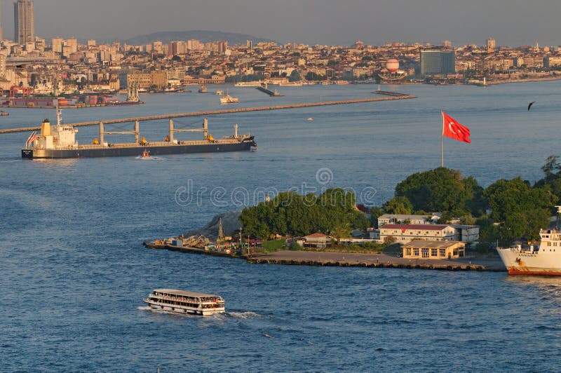 Strait of Bosphorus stock image. Image of asia, resort - 29350121