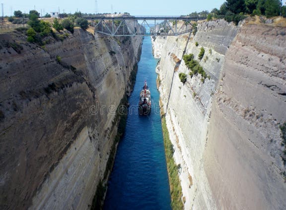 Strait of Corinth stock photo. Image of travel, modern - 45973780