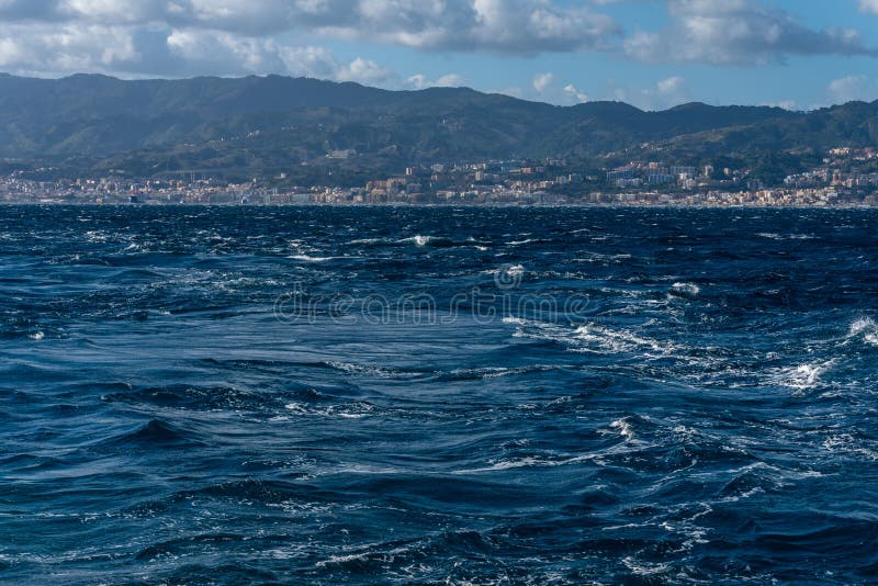 The Strait of Messina in Italy Stock Image - Image of outdoor, europe ...