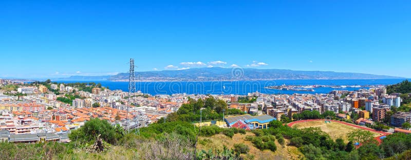 Strait between Sicily and Italy Stock Photo - Image of boat, harbor ...