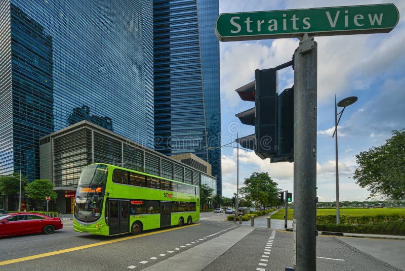 Straits View in Singapore editorial image. Image of asian - 171431230