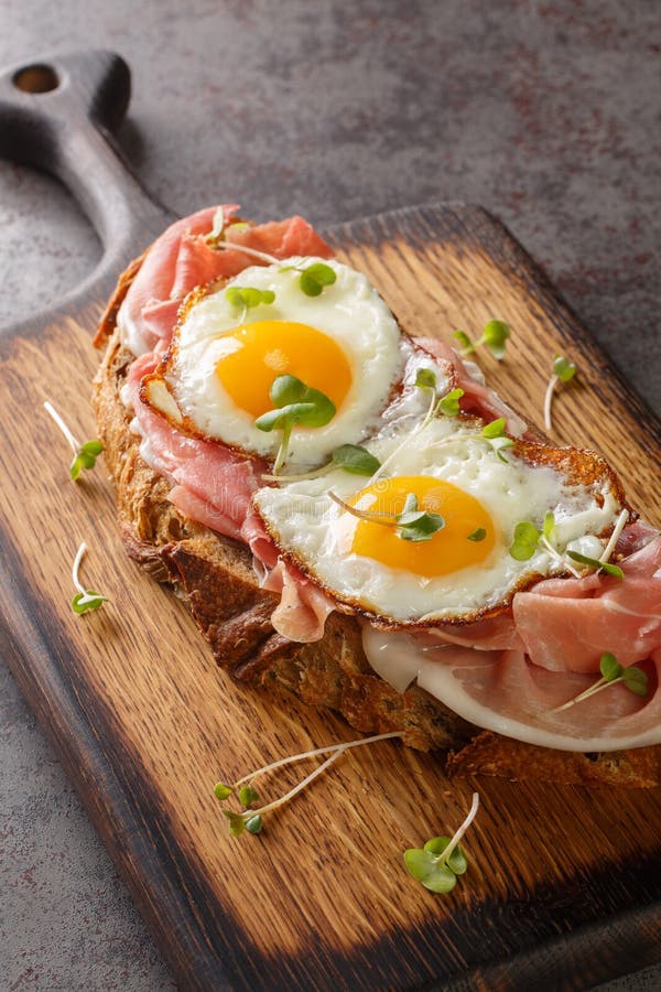 German Sandwich with Mett Ground Pork, Bun and Raw Meat with Onion and ...