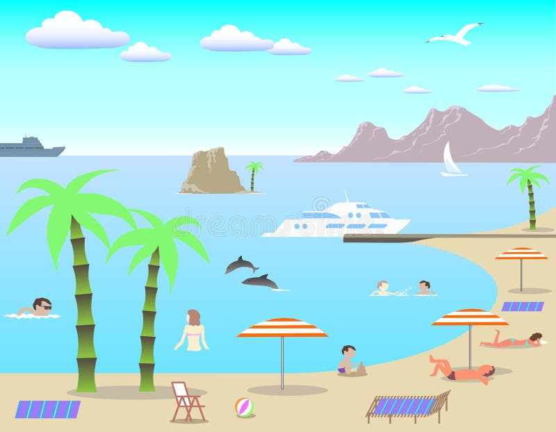 Strand vektor abbildung. Illustration von produkteinführung - 112016972