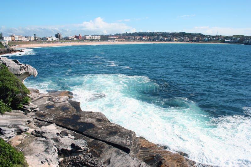 Strand Australiens Bondi stockfoto. Bild von ozean, tourismus - 4163502