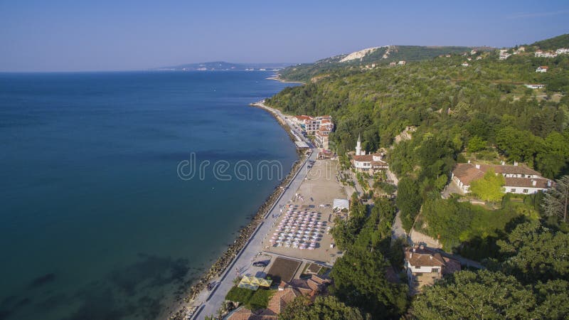 Strand in Balchik Von Oben, Bulgarien Redaktionelles Foto - Bild von ...