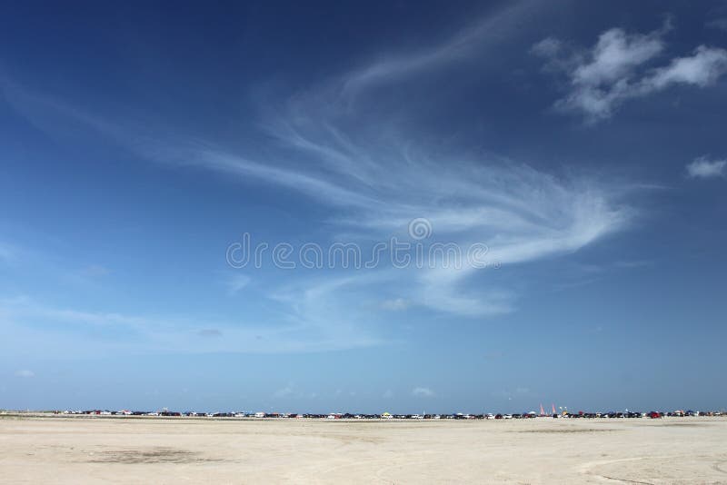 Strand in Galveston, Texas stockbild. Bild von golf, himmel - 52730863